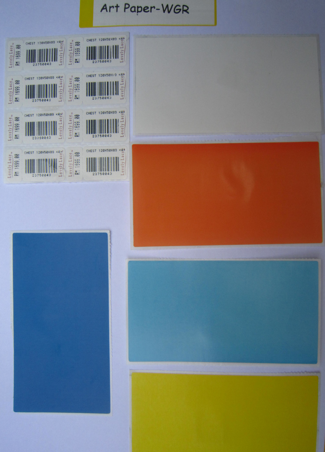 Malaysia Art Paper Sticker - WGR Sticker printer supplier